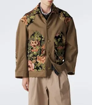 Simone Rocha Floral Patchwork Cotton Jacket