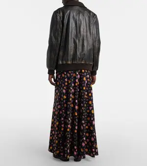 Dolce & Gabbana Floral Silk-blend Charmeuse Maxi Skirt