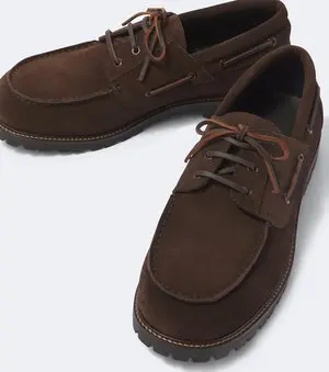 Studio Nicholson Suede Boat Shoes - Brown
