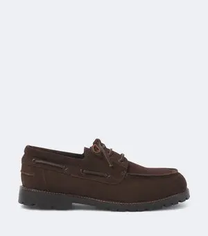 Studio Nicholson Suede Boat Shoes - Brown