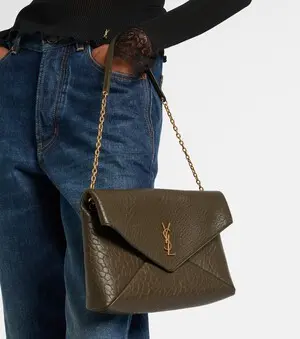 Saint Laurent Cassandre Large Leather Shoulder Bag