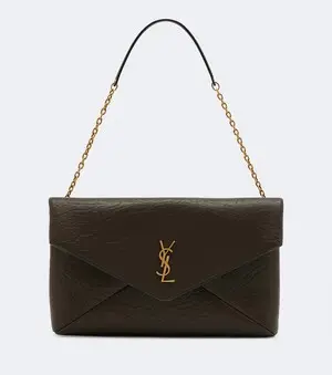 Saint Laurent Cassandre Large Leather Shoulder Bag - Green
