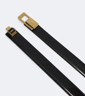 Saint Laurent Cassandre Patent Leather Belt