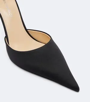 Mach & Mach Embellished Satin Pointed Toe Pumps