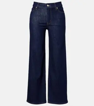 FRAME Le Slim Palazzo Crop Wide-leg Jeans