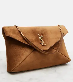 Saint Laurent Cassandre Large Suede Shoulder Bag