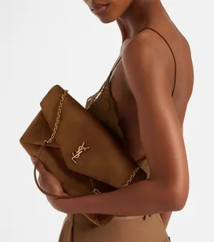 Saint Laurent Cassandre Shoulder Bag - Beige
