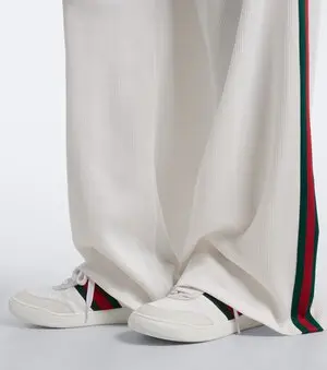 Gucci Screener Web Stripe Sneakers - White