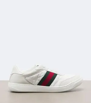 Gucci Screener Web Stripe Sneakers - White