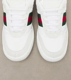Gucci Screener Web Stripe Sneakers - White