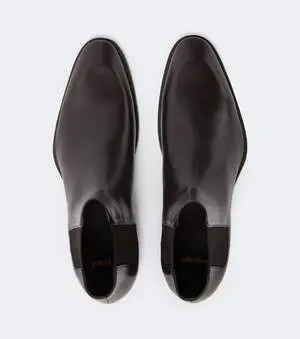 Saint Laurent Aurelien Leather Chelsea Boots