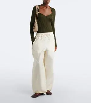 Bottega Veneta Cotton Toile Wide-leg Pants