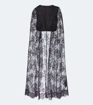 Zimmermann Valiant Caped Lace Top - Black