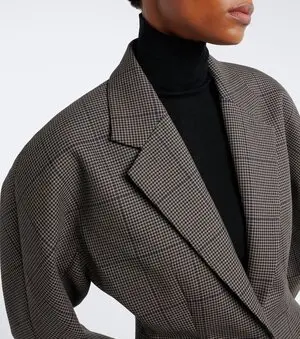 MUGLER Checked Oversized Wool Jacket