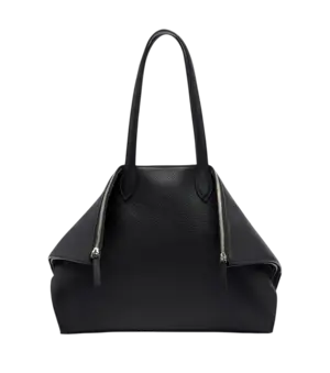AESTHER EKME Fold Large Leather Tote Bag - Black