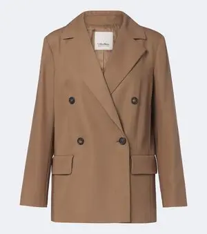 Max Mara Double-breasted Virgin Wool Blazer - Brown