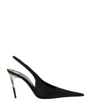 Saint Laurent Goya Satin Slingback Pumps - Black