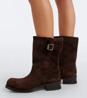 Prada Suede Biker Boots
