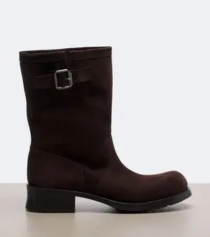 Prada Suede Biker Boots