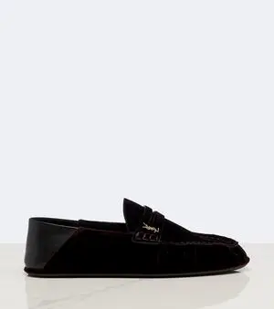 Saint Laurent Le Loafer Velvet Penny Loafers