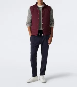 Eleventy Silk And Cotton-blend Sweatpants