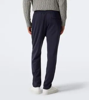 Eleventy Silk And Cotton-blend Sweatpants