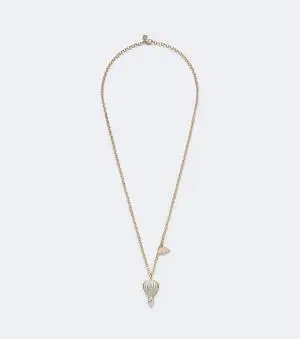 SYDNEY EVAN 14kt Hot Air Balloon And Cloud Necklace With Aquamarine And Diamonds - Gold