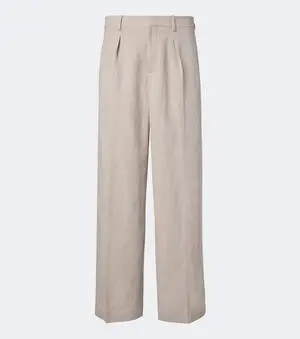 JW Anderson Linen-blend Wide-leg Pants