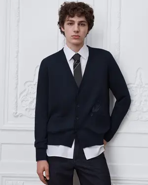 Dior Regimental Silk Jacquard Tie - Deep Gray Silk