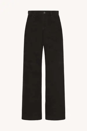 THE ROW Eglitta Wide Leg Cotton Corduroy Pants - Brown