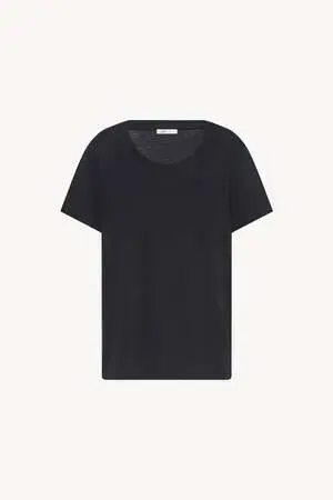 THE ROW Dera Cotton Jersey T-shirt - Black