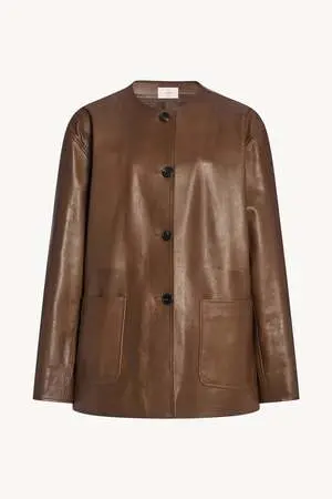 THE ROW Quintus Jacket - Oak Brown