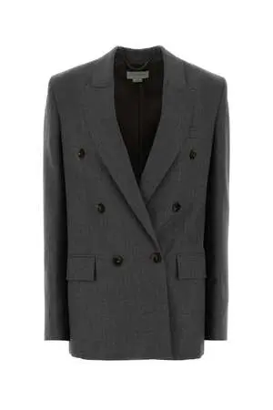 Stella McCartney Double-breasted Flannel Blazer - Gray