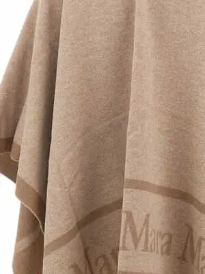 Max Mara Fringed Poncho - Brown