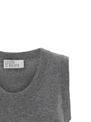 Giuseppe Di Morabito Jewel Brooch Knit Top - Gray