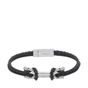 FERRAGAMO Double Gancini Bracelet - Black