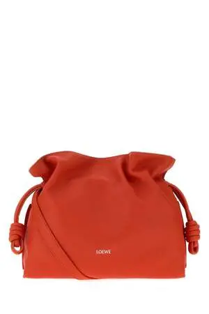 Loewe Nappa Leather Medium Flamenco Clutch - Orange