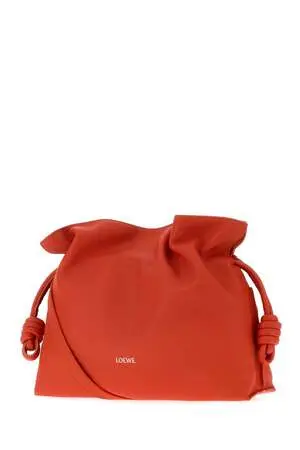 Loewe Nappa Leather Medium Flamenco Clutch - Orange