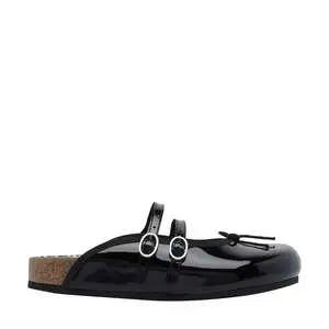 BIRKENSTOCK X REPETTO Patent Leather Bow Detailed Mary Jane Mules - Black