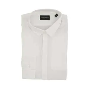 Emporio Armani Stretch Poplin Shirt - White