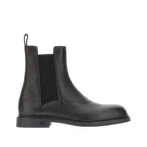 Emporio Armani Grained Leather Chelsea Boots
