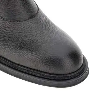 Emporio Armani Grained Leather Chelsea Boots