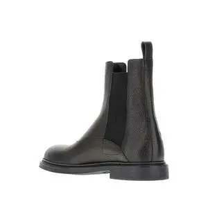 Emporio Armani Grained Leather Chelsea Boots