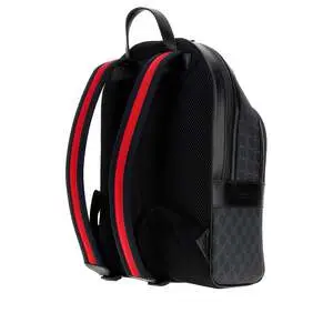 Gucci Gg Supreme Monogram Backpack With Leather Details