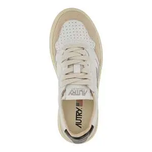 AUTRY Suede And Leather Medalist Low Top Sneakers - White