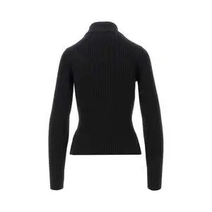 COURREGES Ribbed Mock Neck Sweater