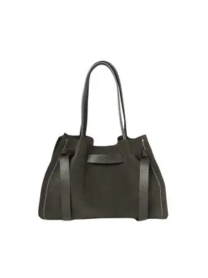 VISONA` Shoulder Bag Suede - Brown