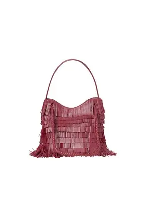 VISONA` Fringed Nappa Bag - Pink