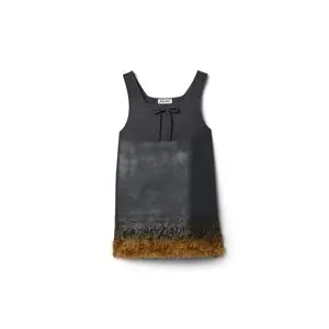 Miu Miu Double Wool And Shearling Dress
