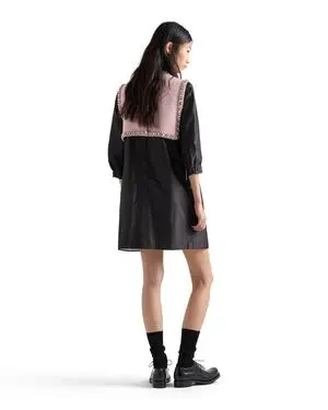 Prada Embroidered Taffeta Mini-dress